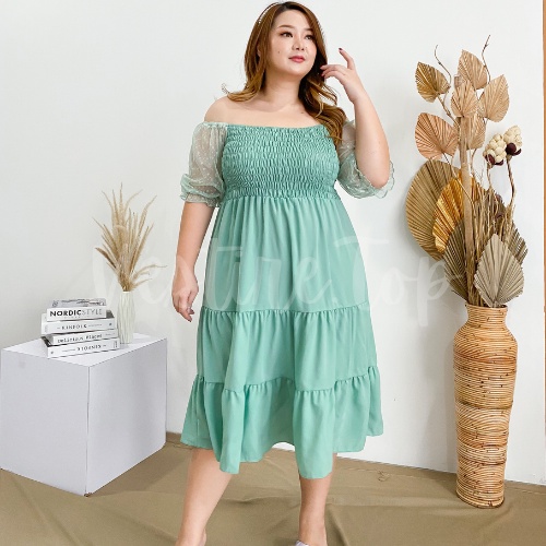 Jual Smoke Star | Baju Sabrina | Dress Sabrina Full Karet | Dress ...