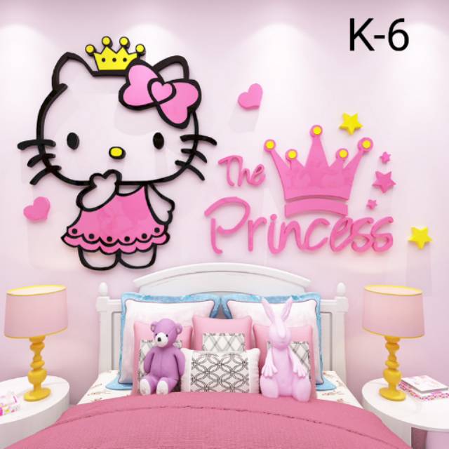 Jual STIKER DINDING 3D AKRILIK HELLO KITTY | Shopee Indonesia