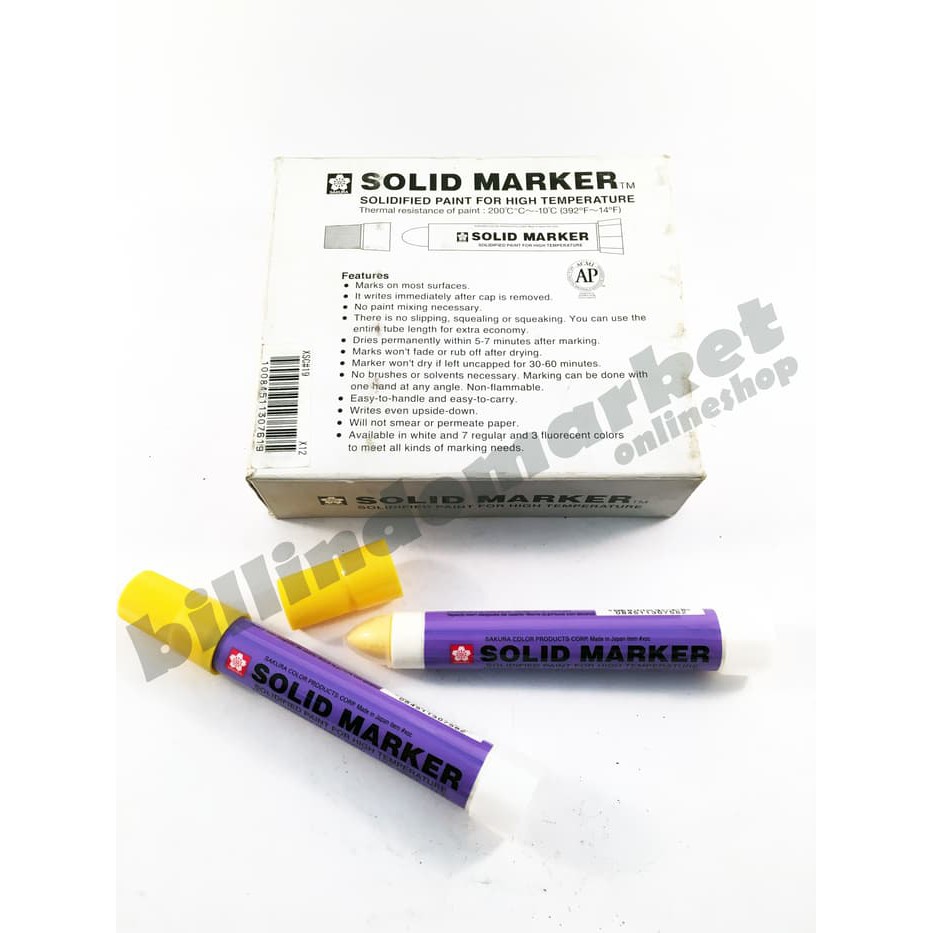 Jual Spidol Solid Marker SAKURA Yellow / Kuning | Shopee Indonesia