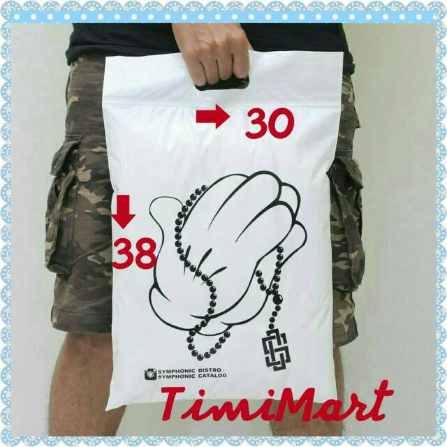 Jual Plastik Ziplock Distro Polos Uk. 30x40 (warna:putih dan hitam ...
