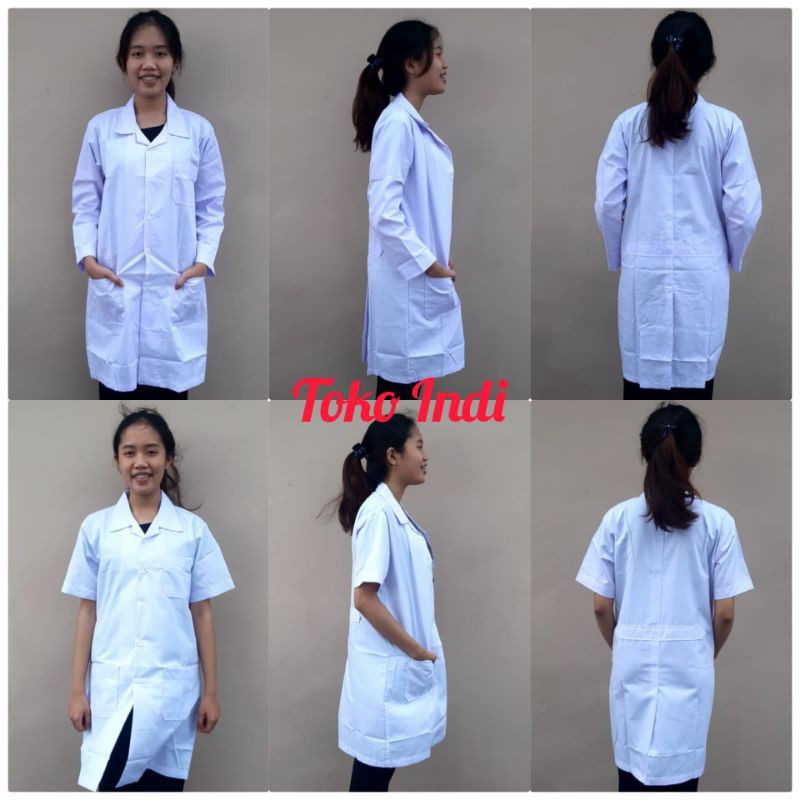 Jual Baju Laboratorium Lengan Pendek / Lengan Panjang Jas Lab / Baju ...