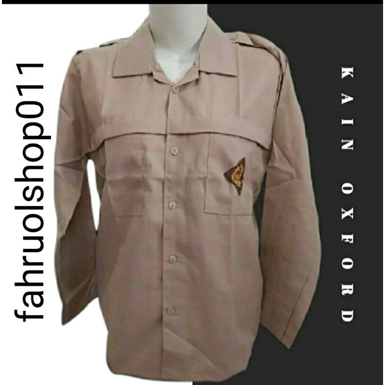Jual Baju Pramuka Lengan Panjang Saku Atas Seragam Sekolah SD SMP Dan SMA Kain Oxford | Shopee ...