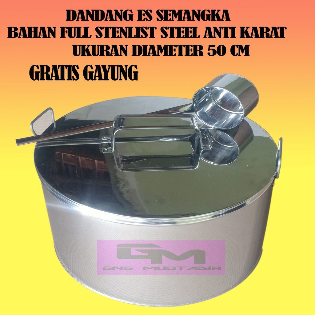 Jual Dandang Es Semangka Bahan Stanlist STeel Anti Karat Gratis Gayung Jumbo Ukuran 50x50x30 cm ...