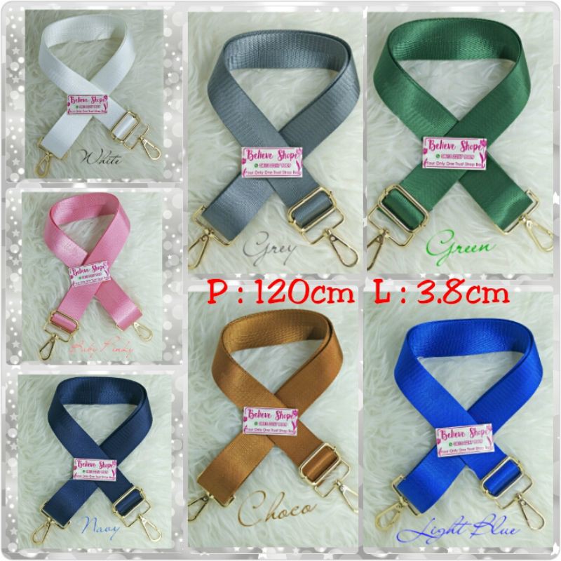 Jual (BESI SUPER TEBAL) PREMIUM talpan polos warna - strap bag polos ...