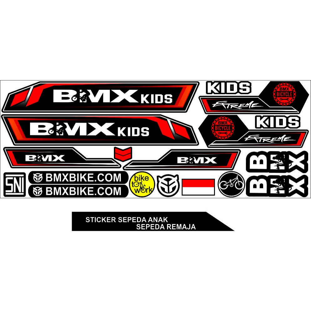 Jual STIKER STRIPING SEPEDA ANAK SEPEDA BMX / VARIASI SEPEDAH ANAK BIKE ...