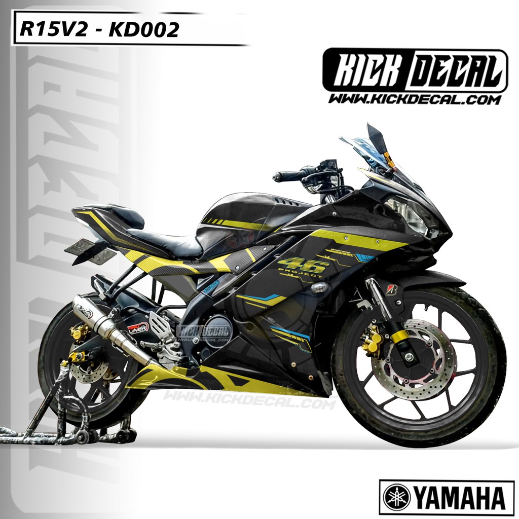 Jual STICKER DECAL KAWASAKI YAMAHA R15 V2- KD002 | Shopee Indonesia