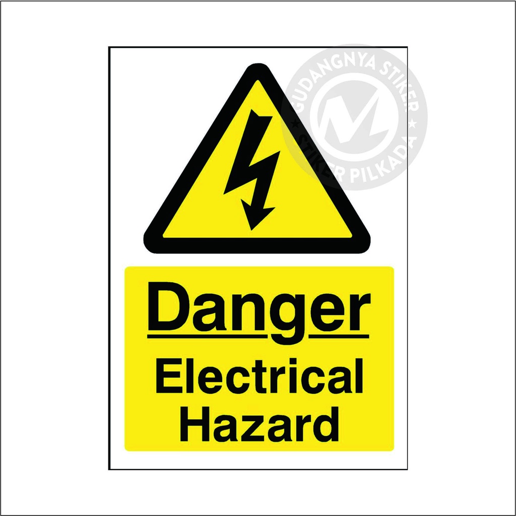 Jual STIKER VINYL DANGER ELECTRICAL HAZARD | Shopee Indonesia