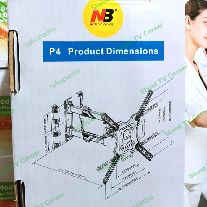 Jual Bracket Tv Swivel North bayou NB P4 32-55 inch | Shopee Indonesia