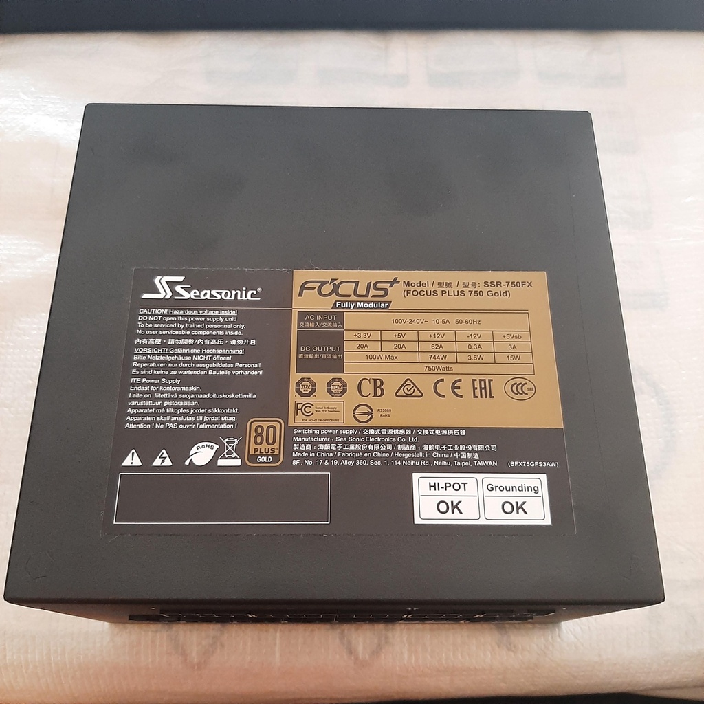 Jual Seasonic Focus Plus 750 Gold SSR-750FX 750W Watt 80 Gold Full Modular | Shopee Indonesia