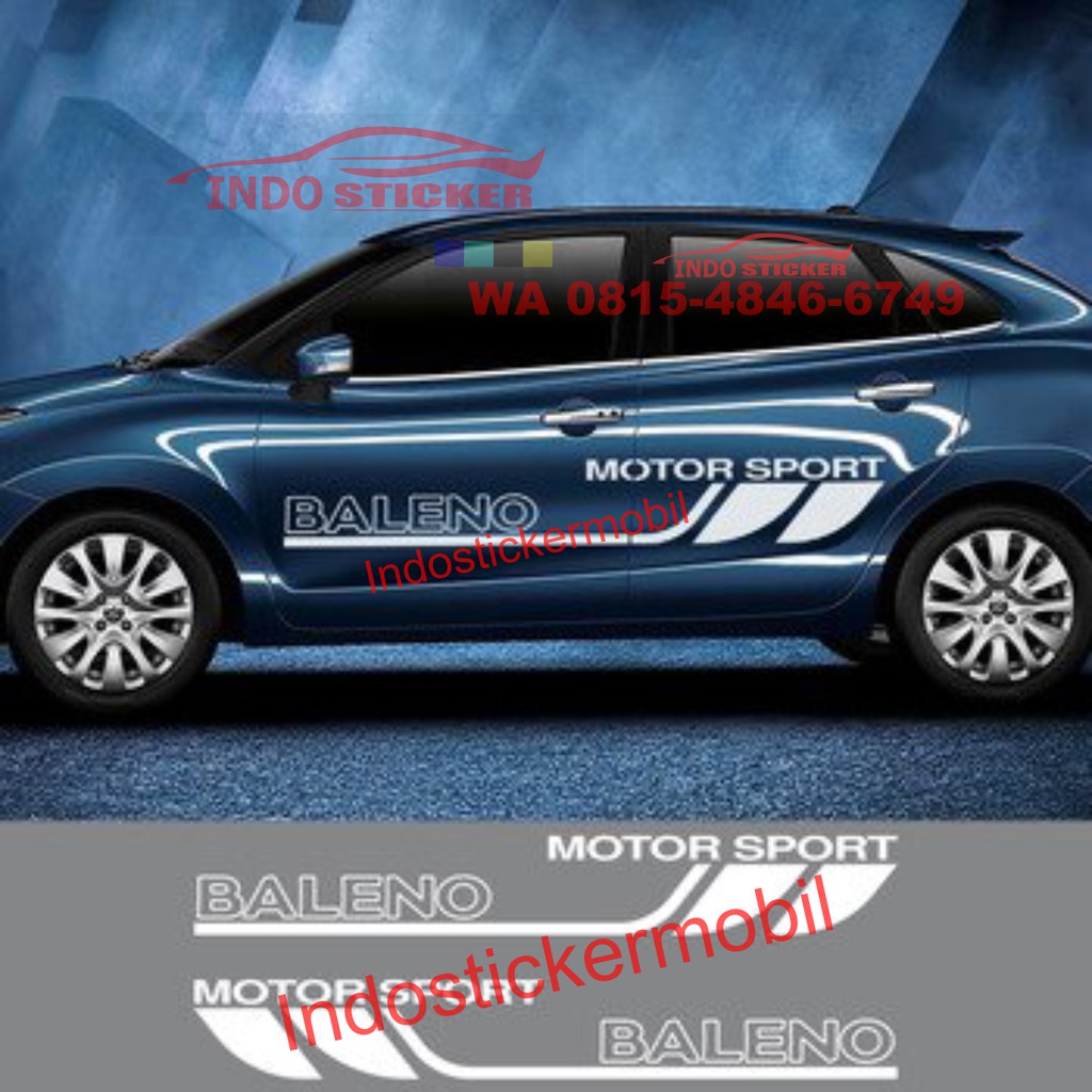 Jual STIKER STICKER MOBIL BALENO STIKER MOBIL SUZUKI BALENO MOTOR SPORT ...