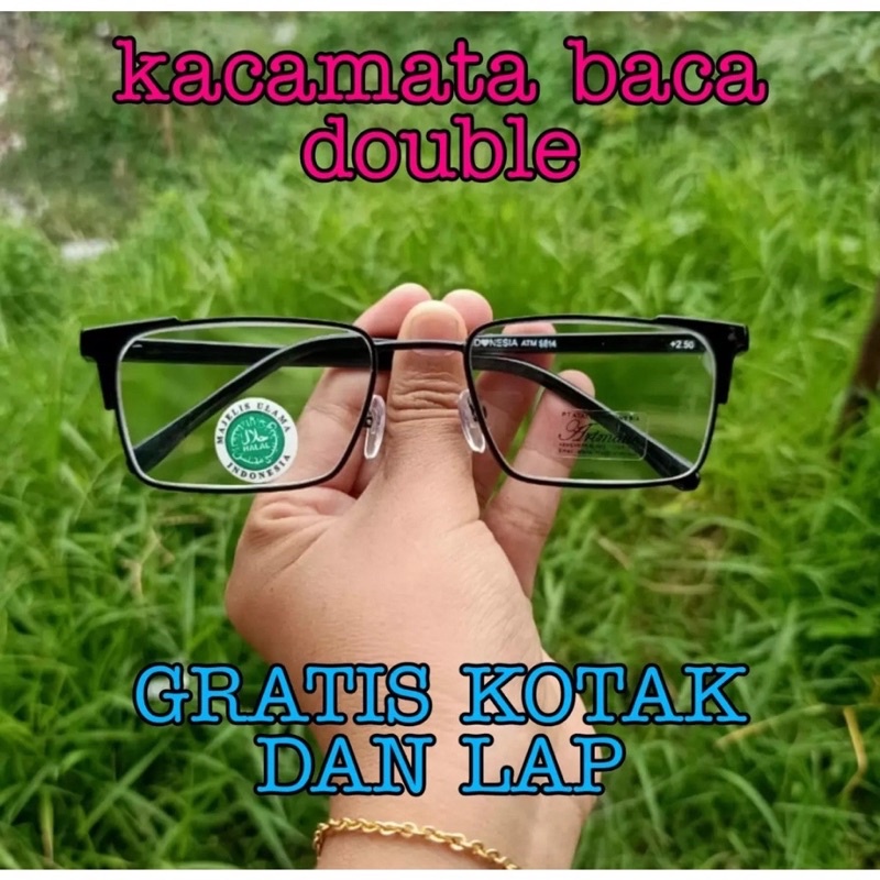 Jual Kacamata Baca PLUS Double Fokus Baca Dan Jalan Lensa Kryptok ...