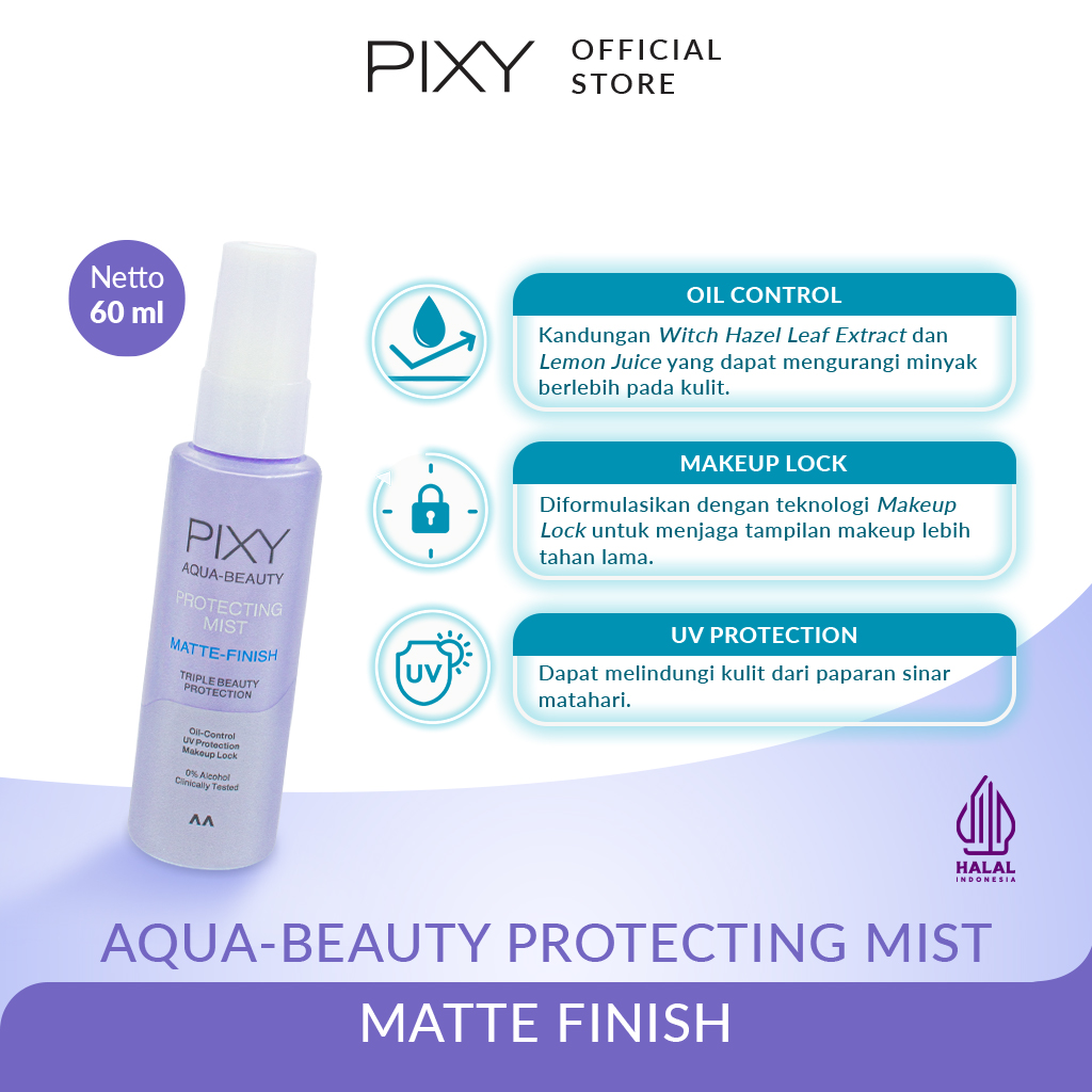 Jual PIXY Aqua Beauty Protecting Mist Matte Finish | Shopee Indonesia
