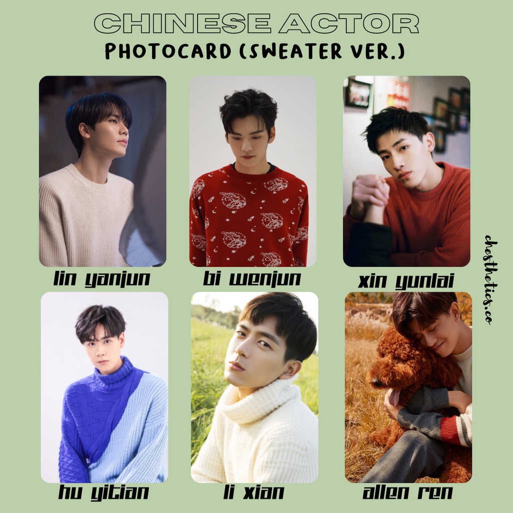 Jual Aktor China Actor Sweater Ver. Photocard (Lin Yanjun Bi Wenjun Xin ...