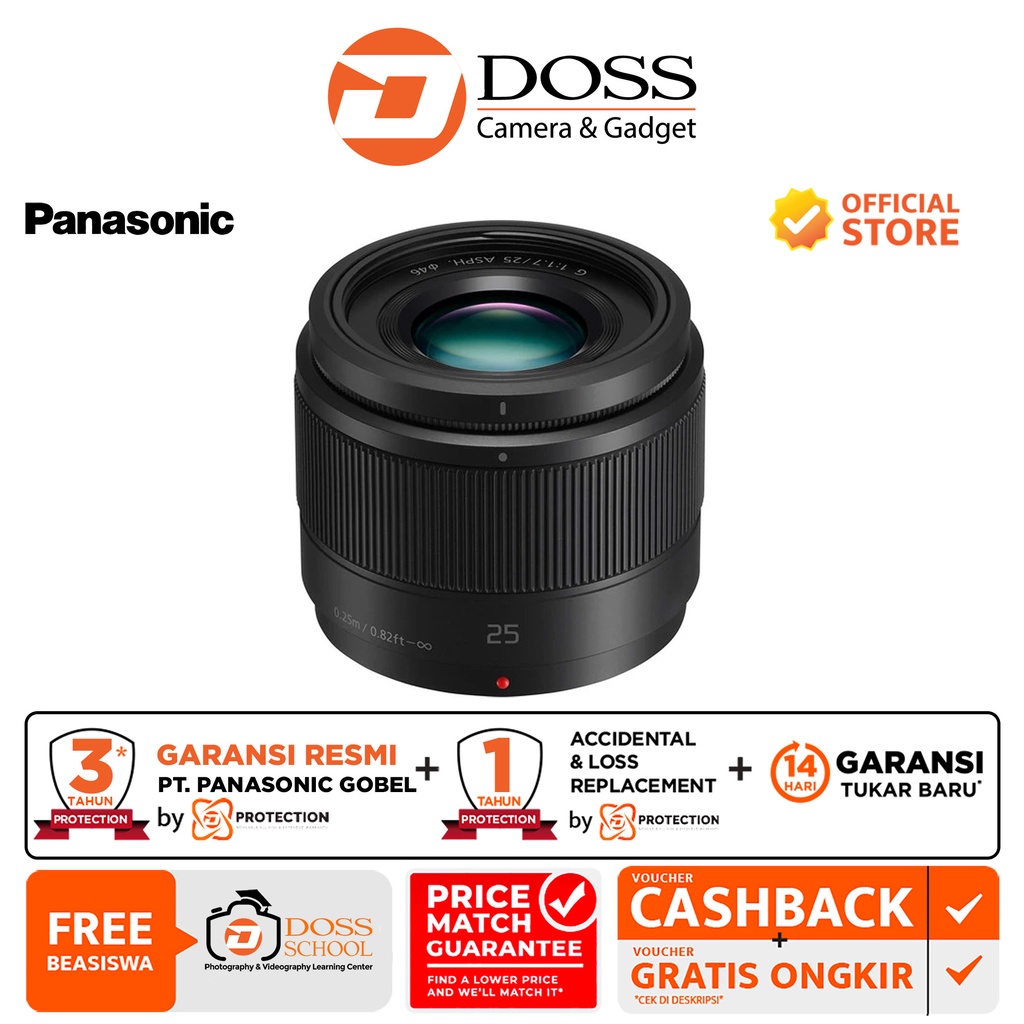 Jual Panasonic 25mm f/1.7 ASPH / Panasonic Lumix G 25mm f/1.7 ASPH ...