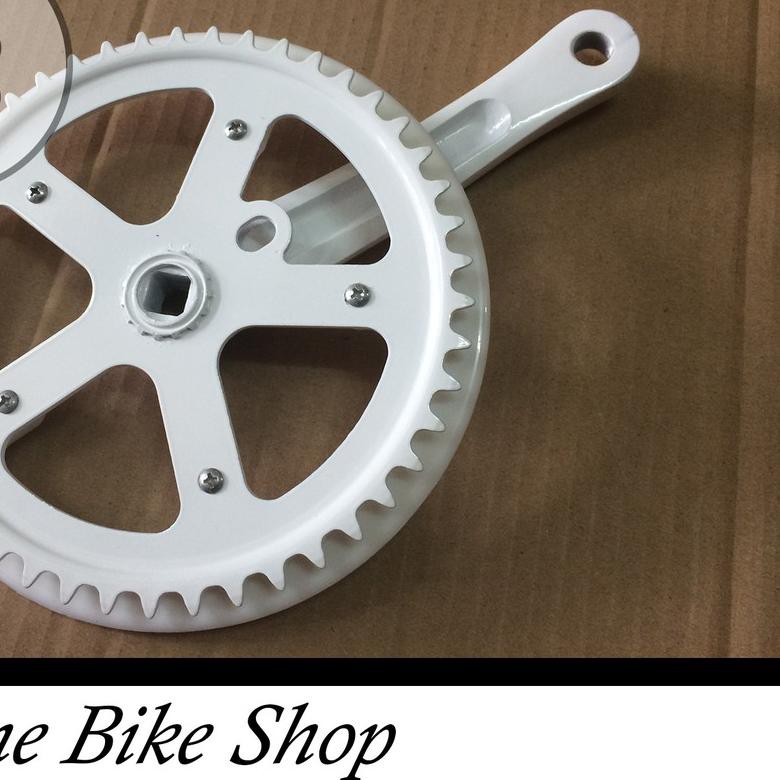 Jual ♞ Gir Gear Crank Sepeda Single Speed 46T Putih ☂ | Shopee Indonesia
