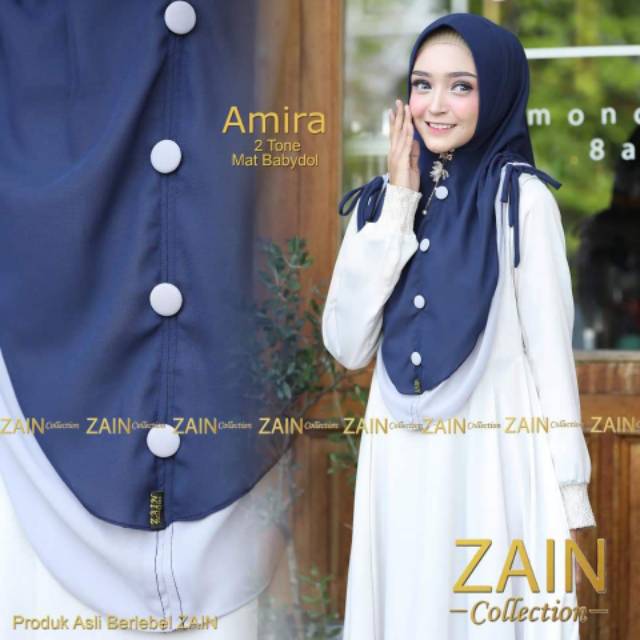 Jual Jilbab Instan Zain Collection Amira 2Tone | Shopee Indonesia
