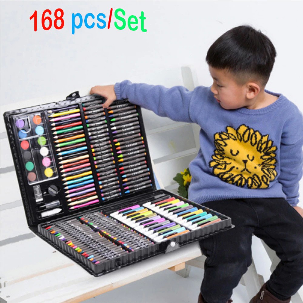 Jual Drawing Set 168 Varian Alat Lukis Set Crayon Set Super Lengkap ...