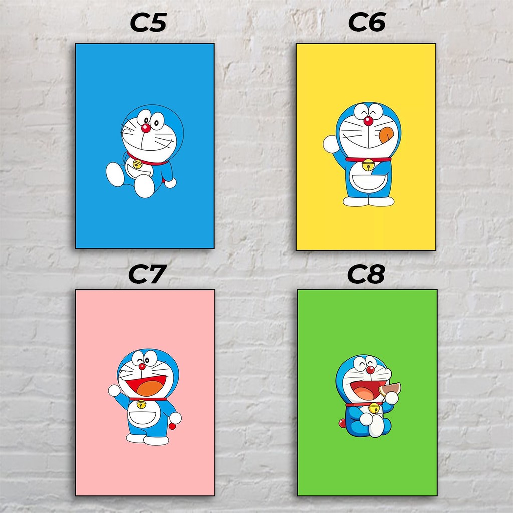 Jual WALLDECOR / HIASAN DINDING POSTER KAYU DORAEMON TANPA PAKU ...
