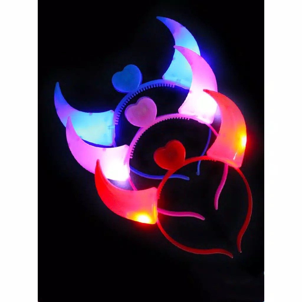 Jual HOKKITERUS21 Bando led lampu tanduk devil party tahun baru natal ...