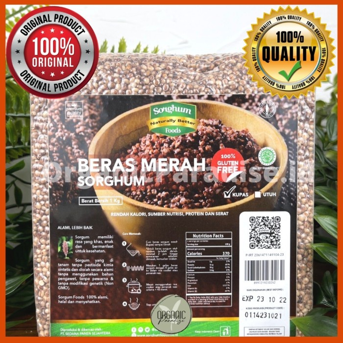 Jual Beras Sorghum Merah 1 Kg / Beras Merah Sorgum 1 Kg | Shopee Indonesia