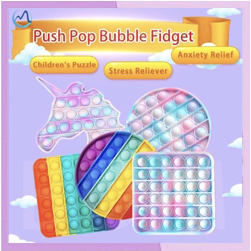 Jual PUSH POP IT Fidget Toys Squishy Rainbow Unicorn Mainan Anak Stress ...