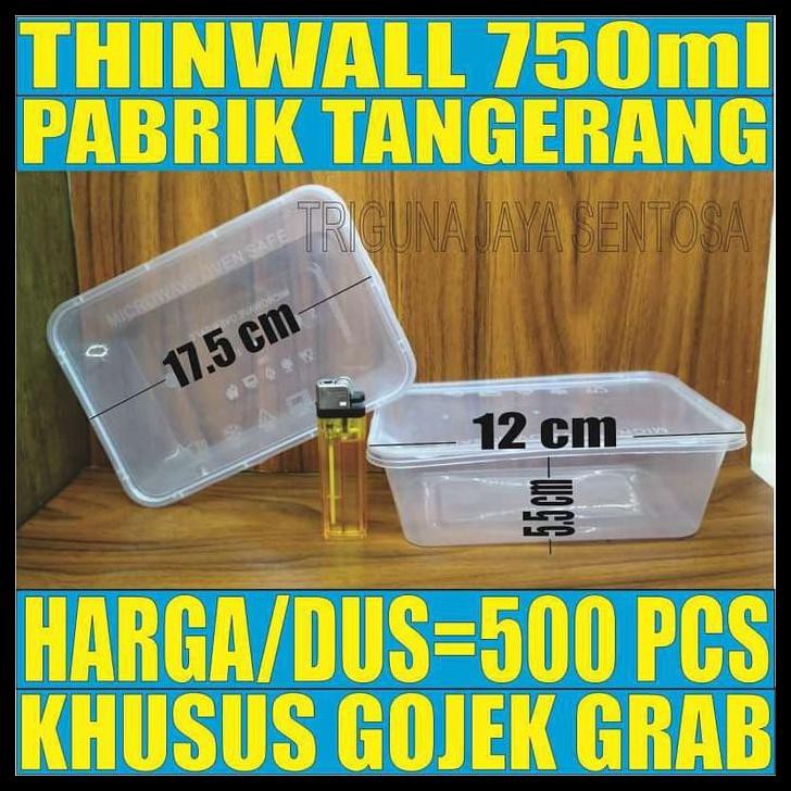 Jual Thinwall 750 Ml 500pcs Per Dus Food Container Box Tempat Makan