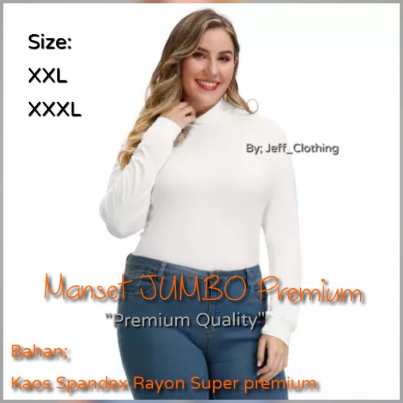 Jual Manset Putih Jumbo | Manset Lengan Panjang Jumbo | Mangset Baju ...