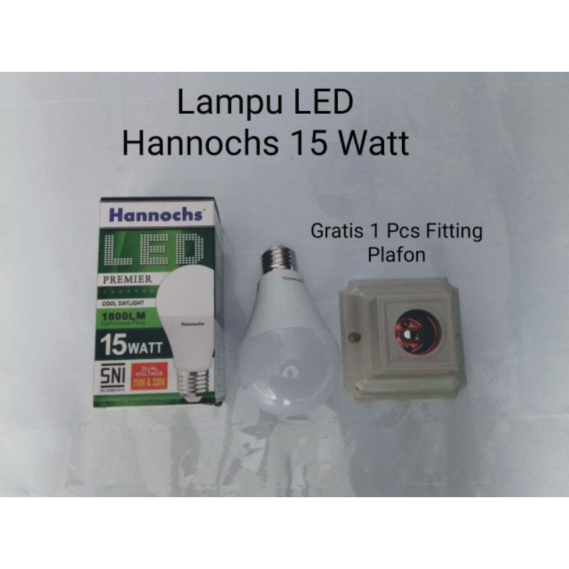 Jual Lampu Bohlam LED Merk Hannochs Hannoc Hanok Lampu Hemat Energi 15 ...