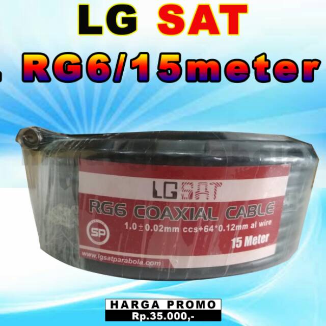 Jual LGSAT kabel RG6 ukuran 15meter | Shopee Indonesia