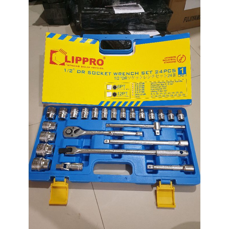 Jual KUNCI SOK SET LIPPRO 24PCS BOX PLASTIK SOCKET SET LIPRO 24 PCS ...