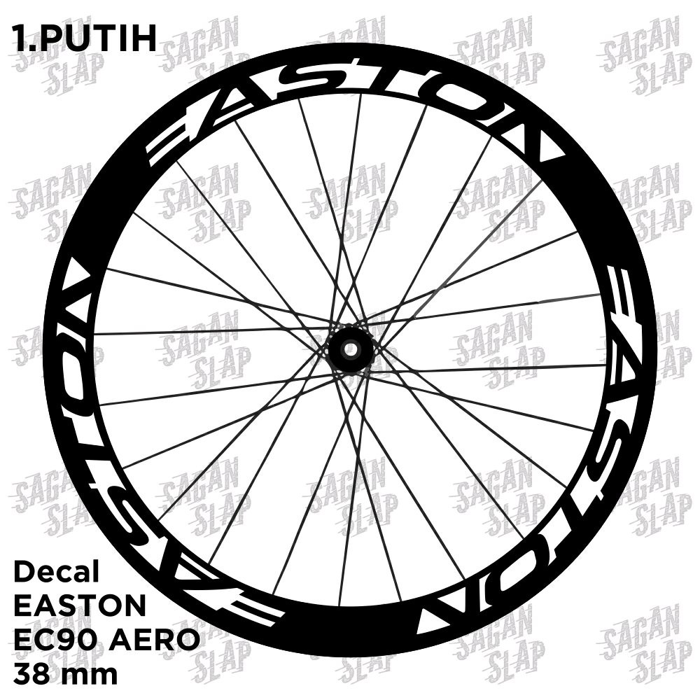Jual Sticker Stiker Decal Rims Rim Velg EASTON EC90 AERO lebar 38mm ...