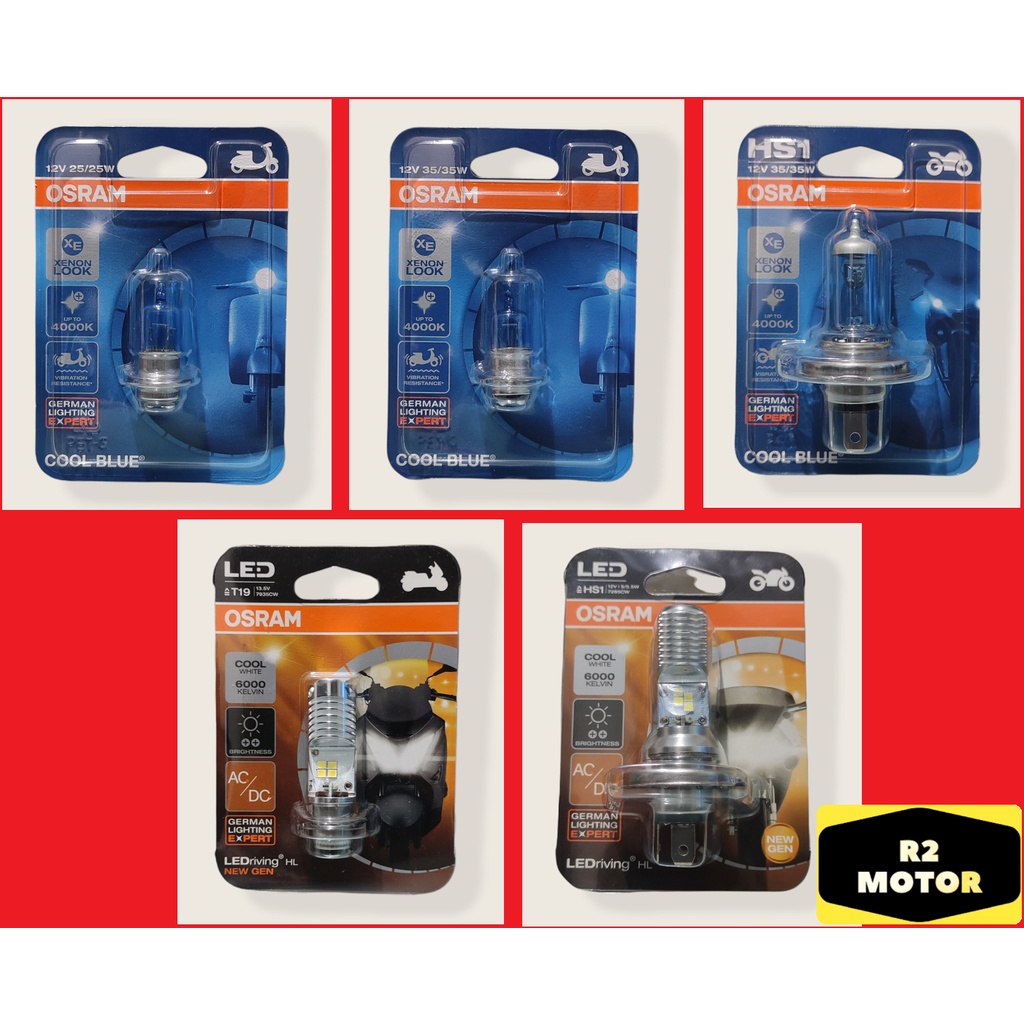 Jual OSRAM DOP LAMPU DEPAN LED COOL WHITE GOLDEN KUNING YELLOW ALL SEASON HALOGEN COOL BLUE ...