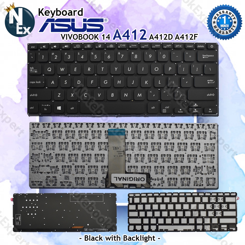 Jual KEYBOARD ASUS VIVOBOOK 14 A412 A412D A412F A412U Black with Backlight | Shopee Indonesia