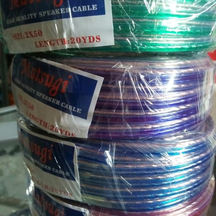 Jual Kabel transparan monster Matsugi 2x50 20yds / 17m kabel audio ...