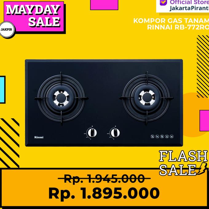Jual Built-in Gas Hob Kompor Gas Tanam 2 Tungku Rinnai RB-772 RO (G) Termurah | Shopee Indonesia