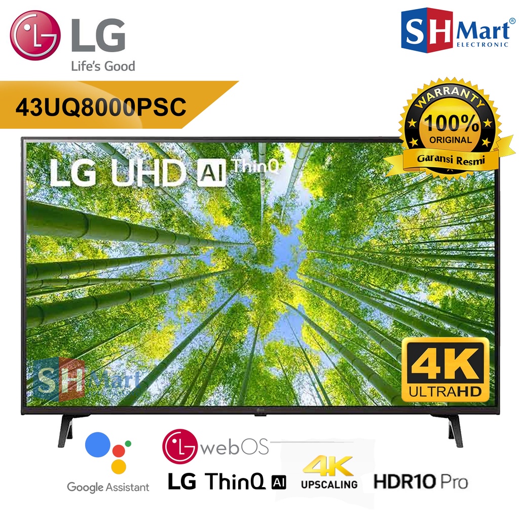 Jual SMART TV LG 43 INCH 43UQ8000 UHD 4K HDR thinQ AI MAGIC REMOTE ...