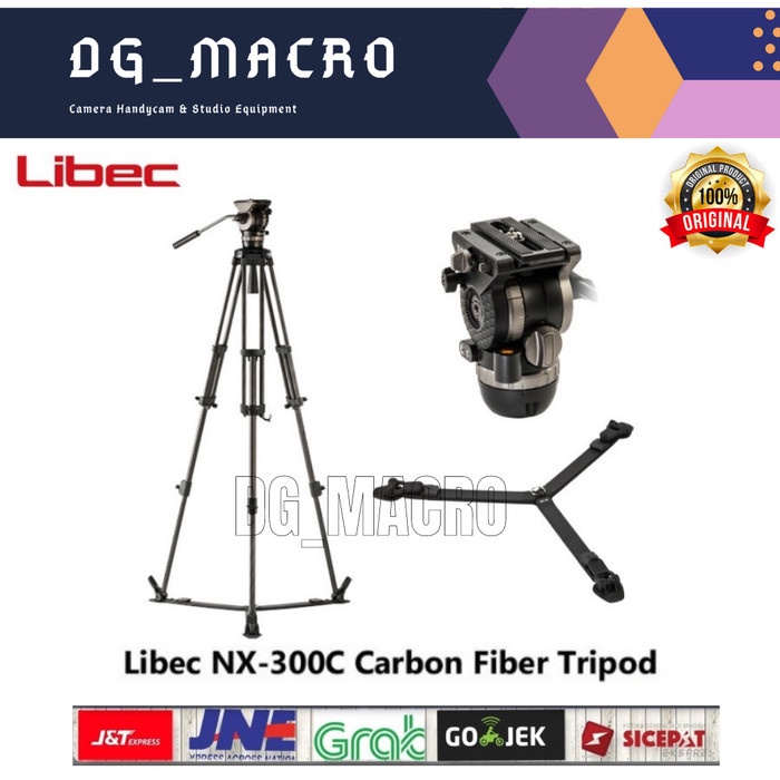 Jual Libec NX-300C Carbon Fiber Tripod with NH30 Head Ground Spreader | Shopee Indonesia
