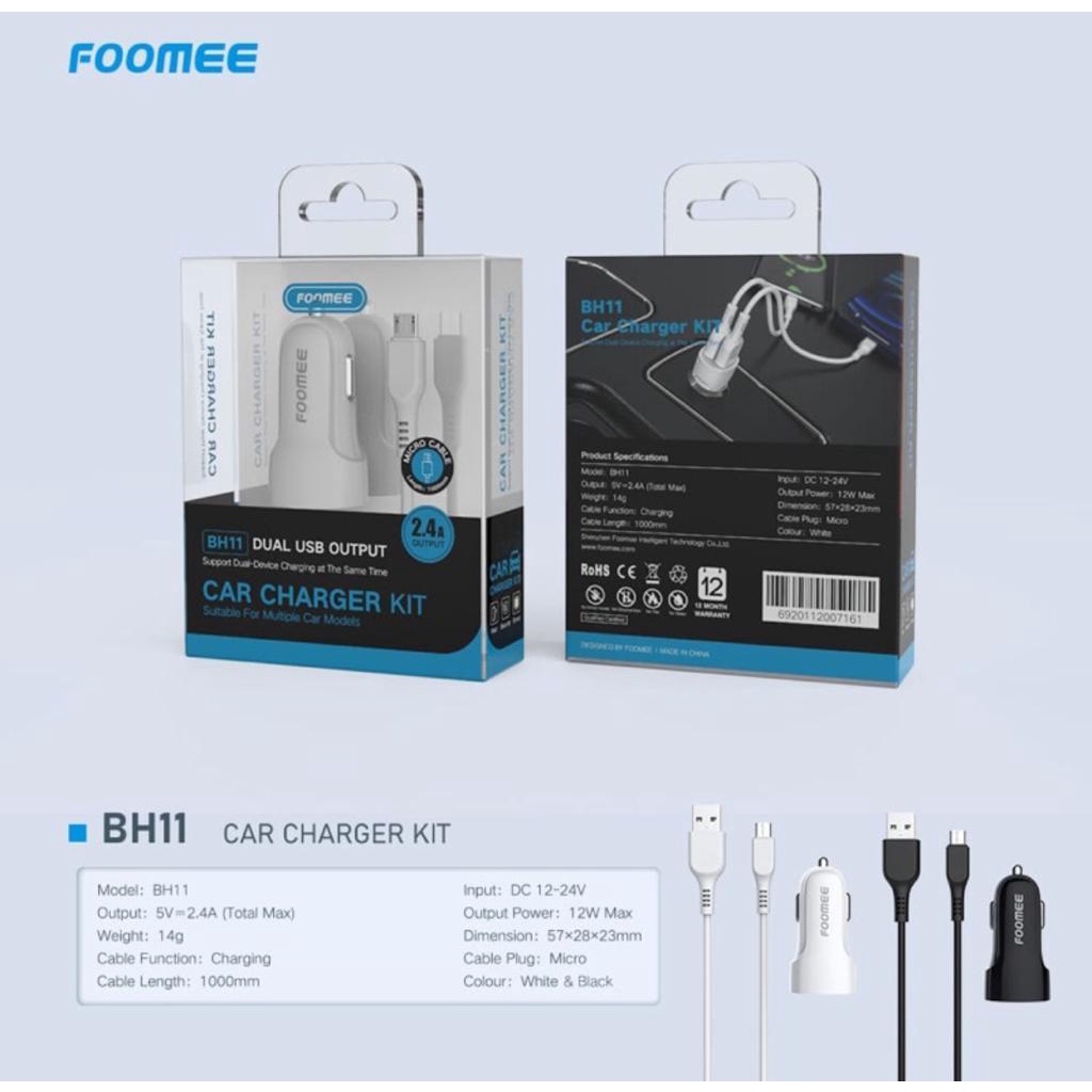 Jual CAR CHARGER ORIGINAL FOOMEE BH11 / BH11S NEW FOOMEE BH20 ROBOT RT ...