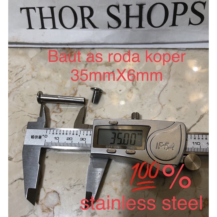 Jual baut as roda koper stainless steel 35mm x 6 mm | Shopee Indonesia