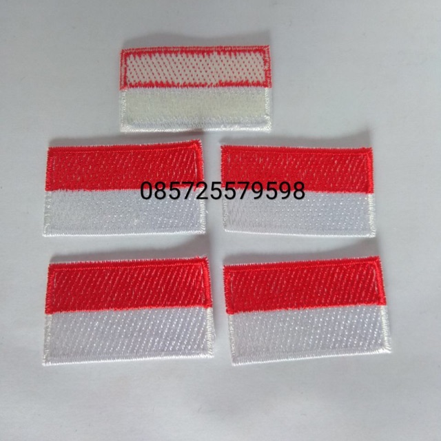 Jual BADGE MERAH PUTIH 3x5 / Logo Bordir Merah Putih | Shopee Indonesia