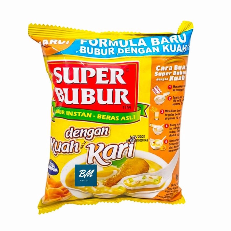 Jual Super Bubur 45 gr / Super Bubur Tim Instan Lezat Rasa Ayam Abon Sapi Kuah Soto Kuah Kari 45 ...