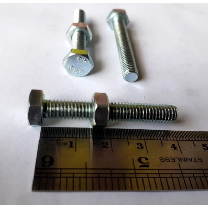 Jual BAUT MUR PUTIH M6 X 40 / BMP M6X40 / BAUT M6X40 PUTIH BMP M6 X 40 KUNCI 10 | Shopee Indonesia