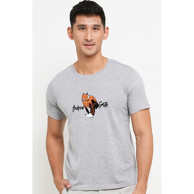 Jual ANDREW SMITH FOX T-SHIRT 1 (GREY) | Shopee Indonesia