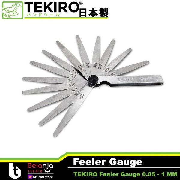 Jual Tekiro Feeler Gauge 0.05 - 1 MM 13 Blade Fuller Tekiro Kunci Klep ...