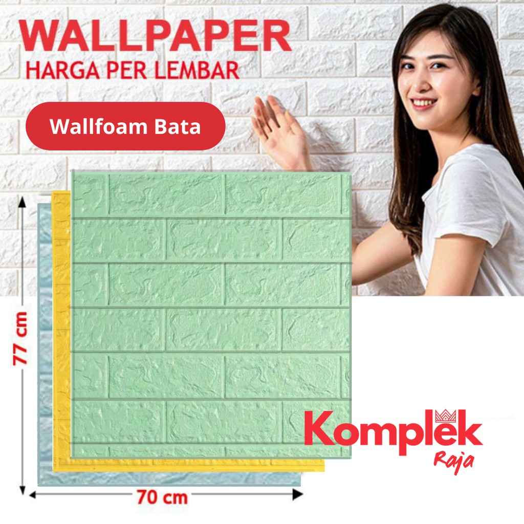 Jual Wallpaper Dinding 3D Foam Bata Emboss Peredam Wallpaper Tebal ...
