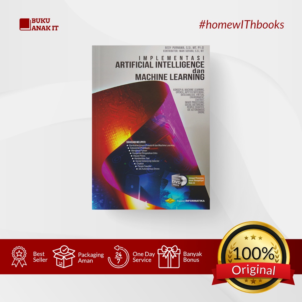 Jual BUKU IMPLEMENTASI ARTIFICIAL INTELLIGENCE DAN MACHINE LEARNING BONUS DVD | BEDY PURNAMA ...