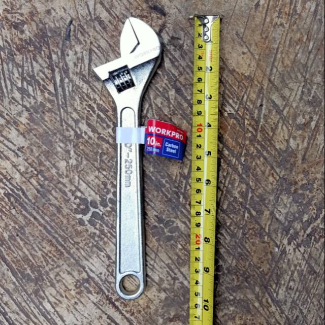 Jual kunci inggris 10 inchi workpro kunci bego kunci serba guna chrome ...