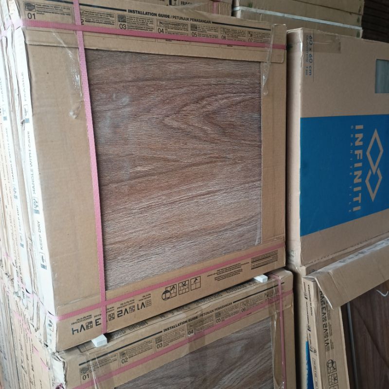 Jual granit lantai 60x60 serat kayu jati brown by indogress | Shopee Indonesia