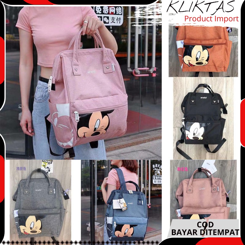 Jual Annelo bag 628 sz42x27x18 TAS ANELLO Mickey Mouse 1kg2pc(LGSG ATC ...