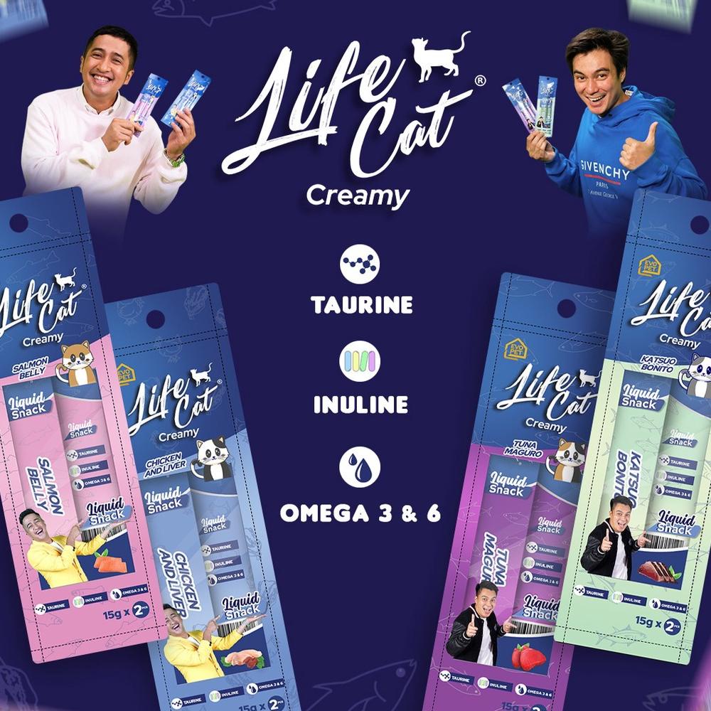 Jual LIFE CAT CREAMY SNACK KUCING LEZAT 15GR (1 PCS) | Shopee Indonesia